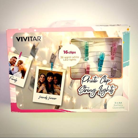 Other | Vivitar Photo Clip String Lights 15ft 36 Led Fairy String ...